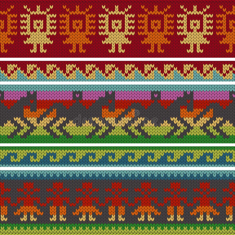 Traditional Andean Knitting Patterns Stock Vector - Illustration of ...