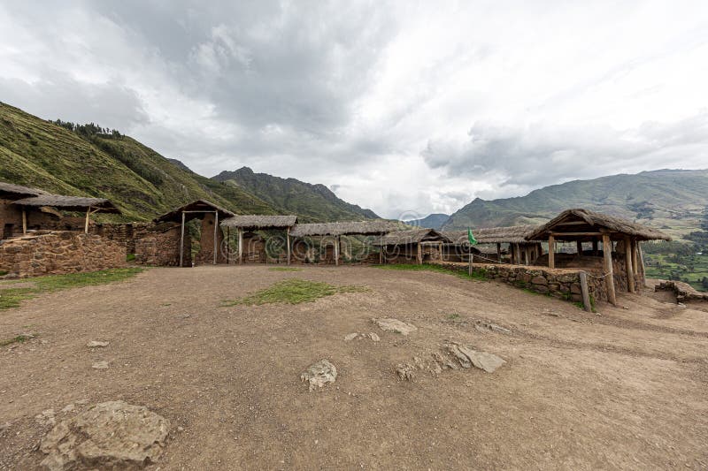 Traditional Andean Structures in the Sacred Valley Stock Photo - Image ...