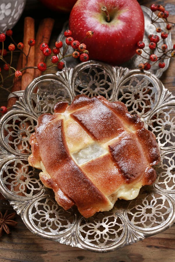 Traditional apple pie stock photo. Image of food, fruit - 228369150