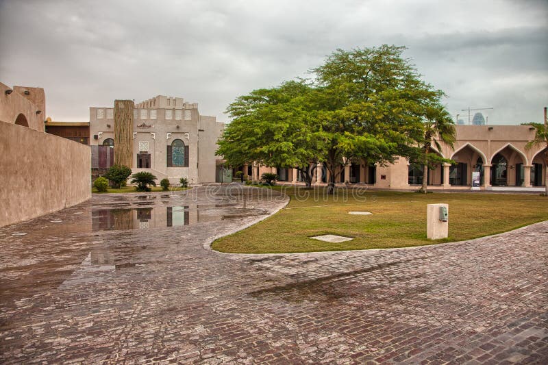 Traditional Arabic Architecture in Doha, Qatar. Stock Image - Image of ...