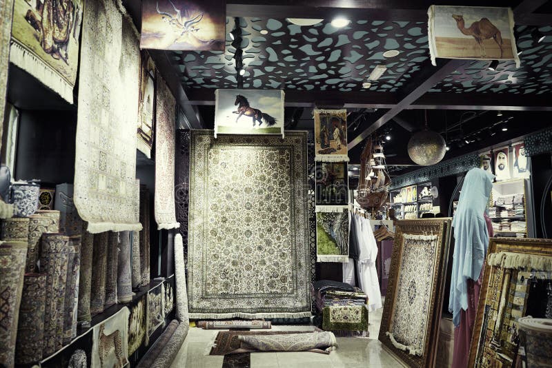 Traditional Arabic Carpet Shop in Emirates Editorial Stock Photo ...