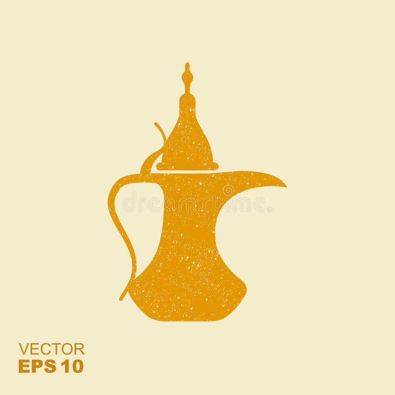 Dallah Traditional Arabic Coffee Pot Stock Illustrations – 262 Dallah ...