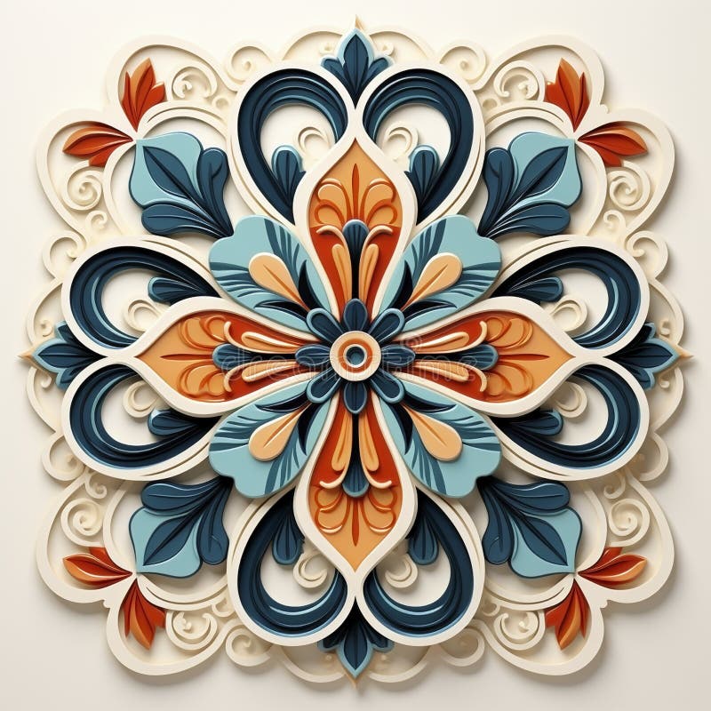 Traditional Arabic Design Tile, Created with Generative AI Stock ...