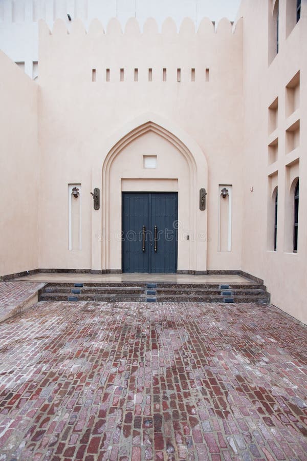 Traditional Arabic Entry Door in Doha, Qatar. Stock Photo - Image of ...