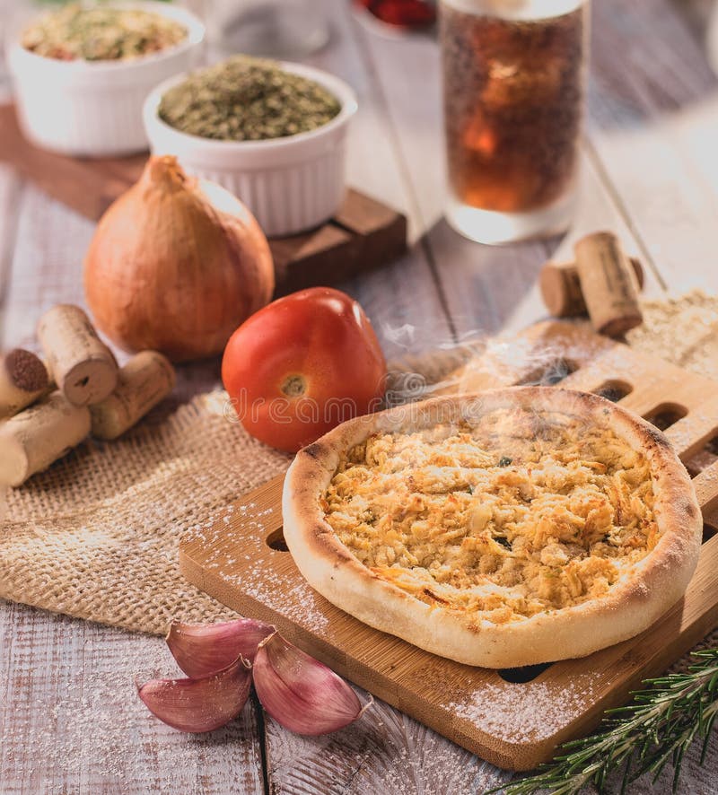 Traditional Arabic Esfiha of Open Chicken Brazil Stock Image - Image of ...