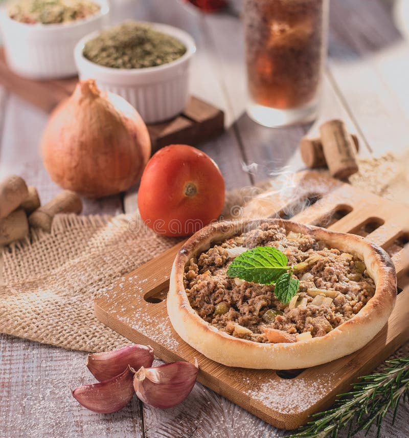 Traditional Arabic Esfiha of Open Chicken Brazil Stock Image - Image of ...