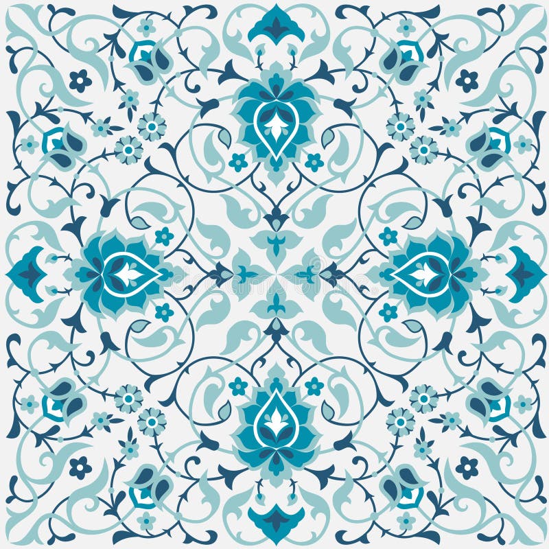 Traditional Arabic Floral Design Stock Vector - Illustration of muslim ...
