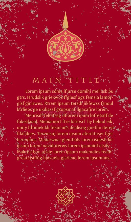 Traditional Arabic Floral Greeting Card Template with Arabic Pattern ...