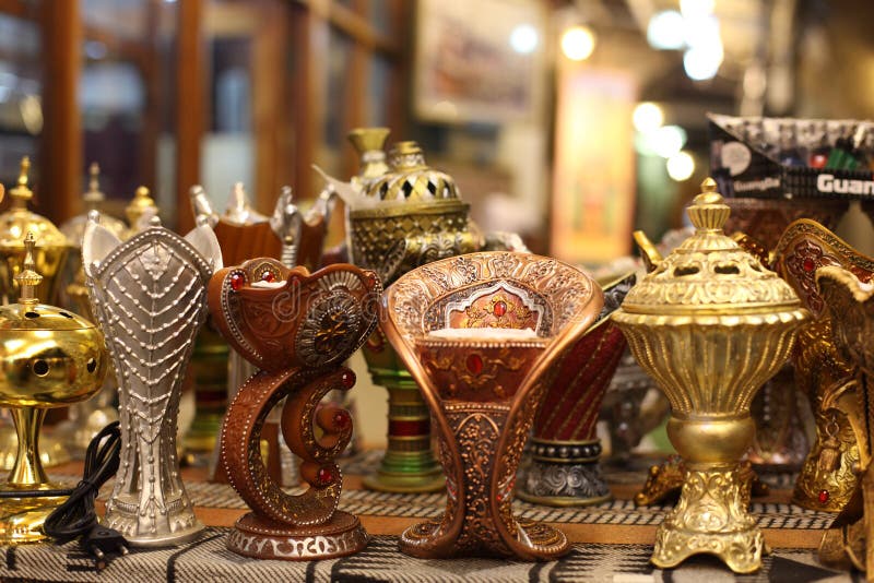 Traditional Arabic Incense Burner Stock Photo - Image of incense, night ...