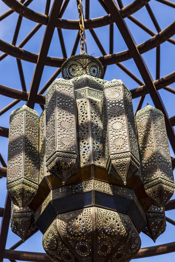 Traditional Arabic Lantern on the Ceiling. Craft Stock Image - Image of ...