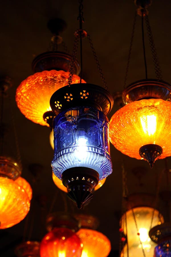 Turkish Lanterns at Grand Bazaar, Istanbul Stock Image - Image of ...