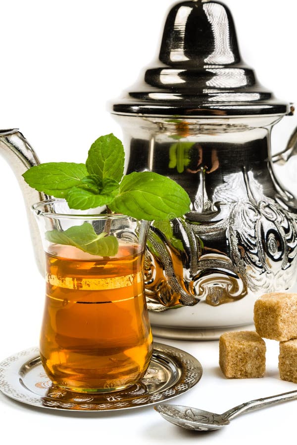 Arabic Mint Tea and Cardamon Seeds Stock Image - Image of berber ...