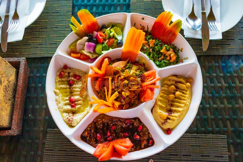 Traditional Arabic Appetizers Dubai UAE Stock Photo - Image of ...