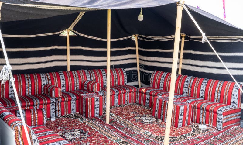 Traditional Arabic Tent at the Qatar Souq Stock Image - Image of ...