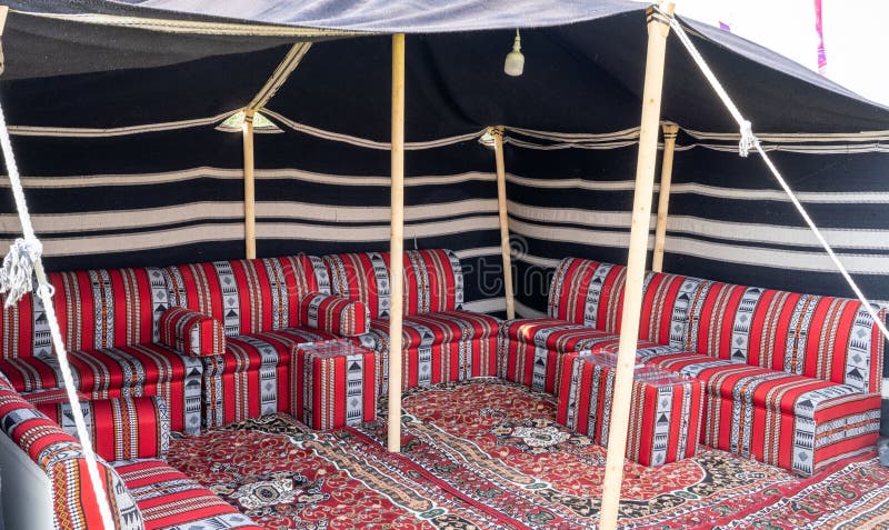 Traditional Arabic Tent at the Qatar Souq Stock Image - Image of ...