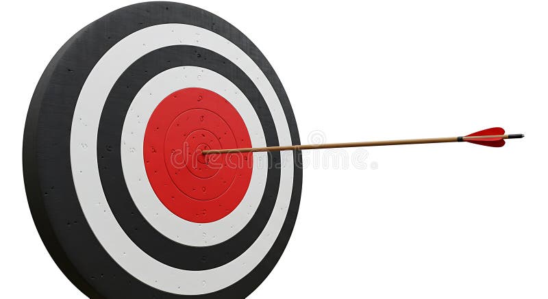 A Traditional Archery Target with Concentric Circles in Red, White, and ...