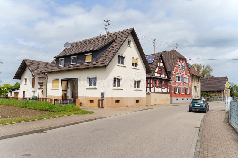 Traditional Architecture of German Village Houses Editorial Photography ...