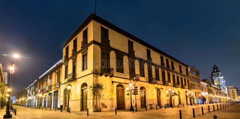 Traditional Architecture of Lima in Peru Stock Image - Image of south ...