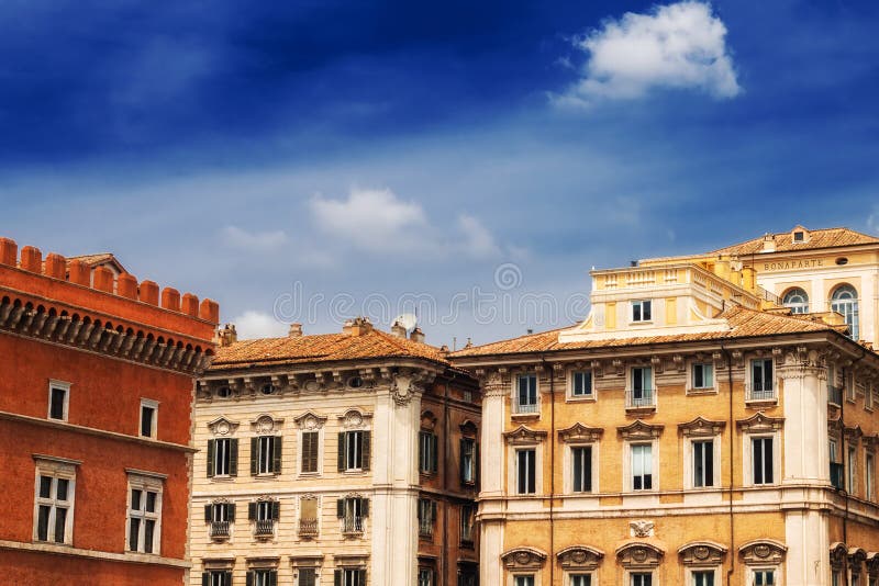 Traditional Architecture in Rome Stock Image - Image of building ...