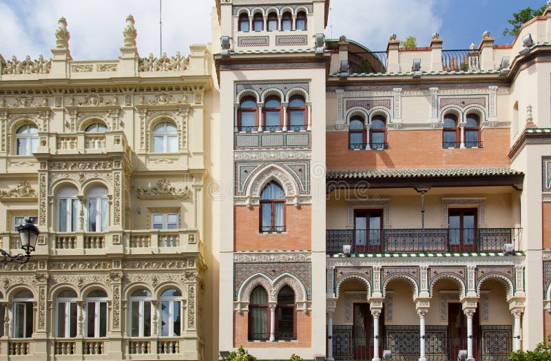 Traditional Architecture of Seville Stock Image - Image of exterior ...