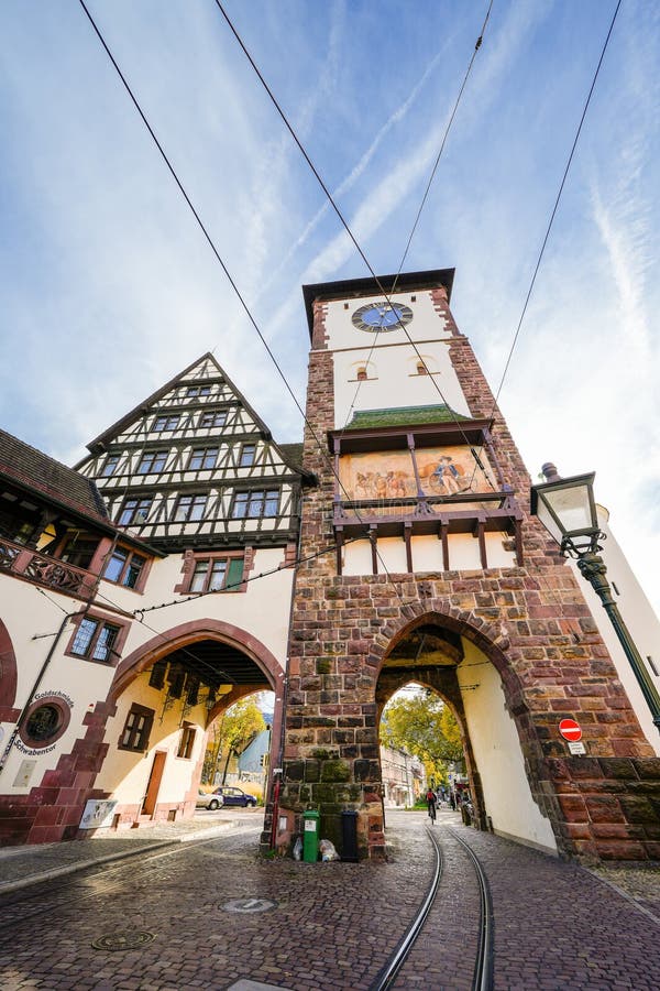 Architecture in the Town of Freiburg Im Breisgau. Editorial Stock Photo ...