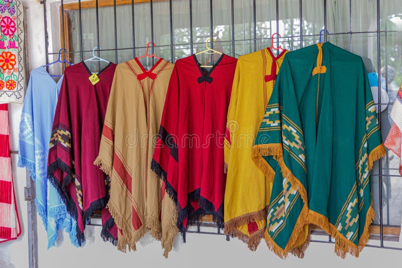 Traditional Argentine Ponchos at a Street Stall Stock Image - Image of ...