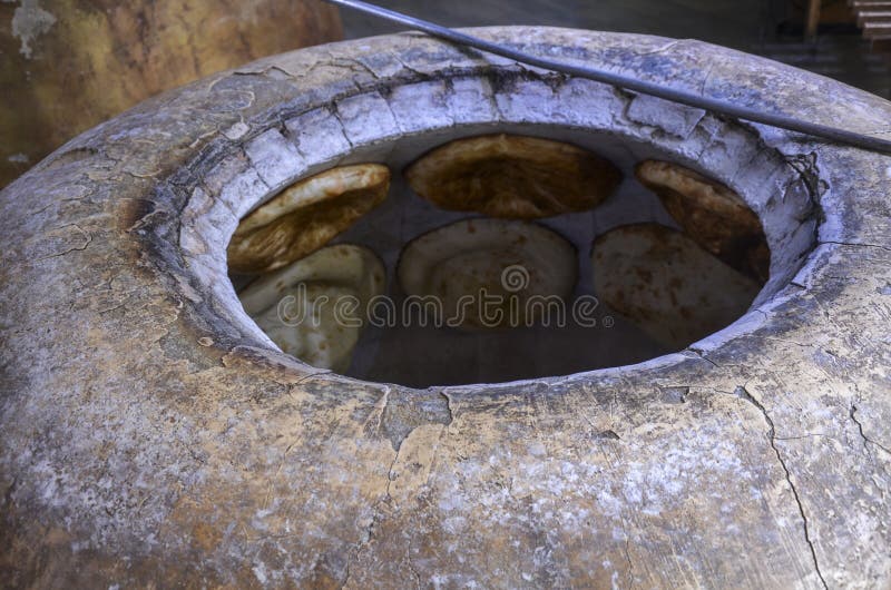 Traditional Armenian Oven Called Tonir for Baking Lavash Stock Image ...