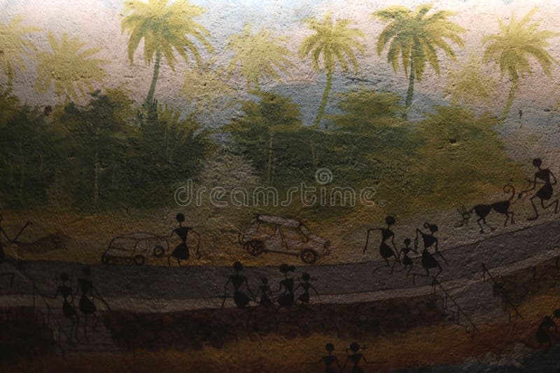 Traditional Art Work on Wall Editorial Stock Image - Image of india ...
