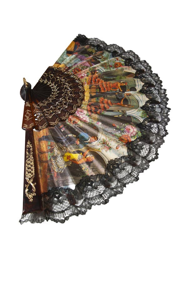 Traditional Asian Fan Isolated Stock Image - Image of oriental ...