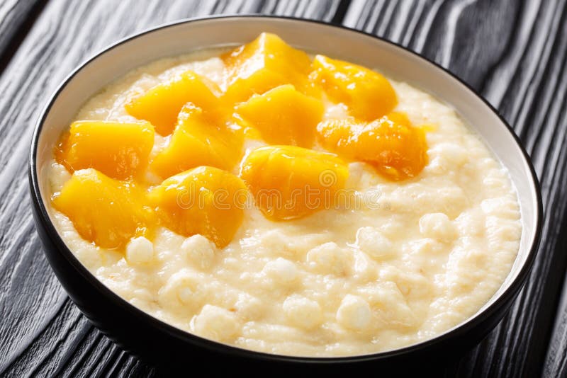 Traditional Asian Tapioca Pudding with Coconut Milk and Fresh Mango ...