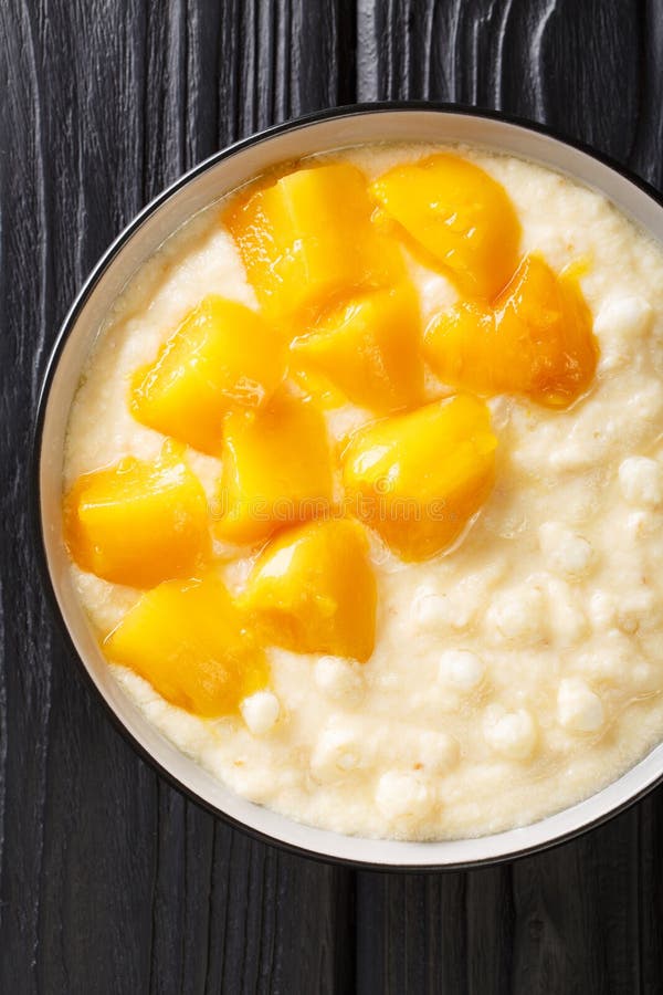 Traditional Asian Tapioca Pudding with Coconut Milk and Fresh Mango ...