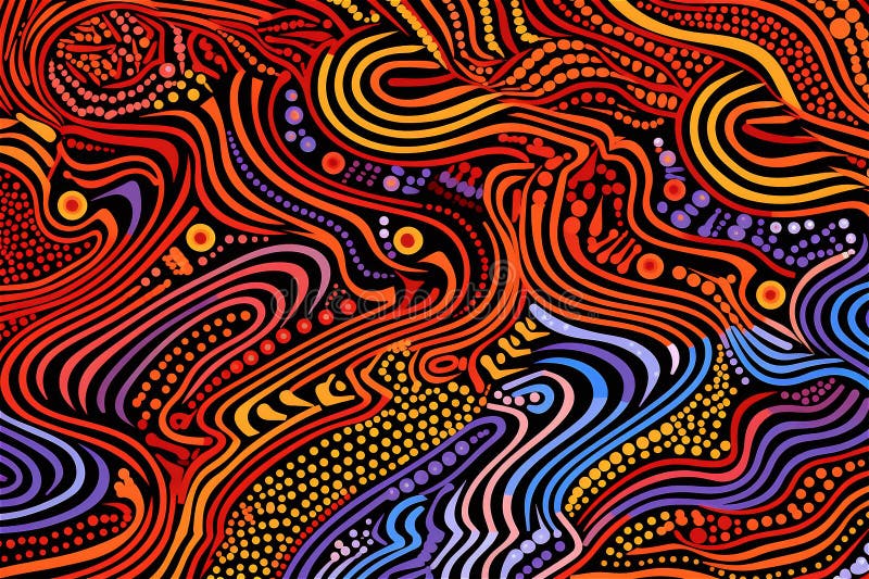 Traditional Australian Aboriginal Pattern Stock Illustration ...