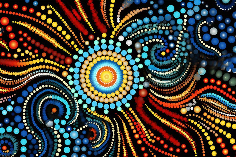 Australian Aboriginal Tribal Pattern Stock Photo - Image of authentic ...