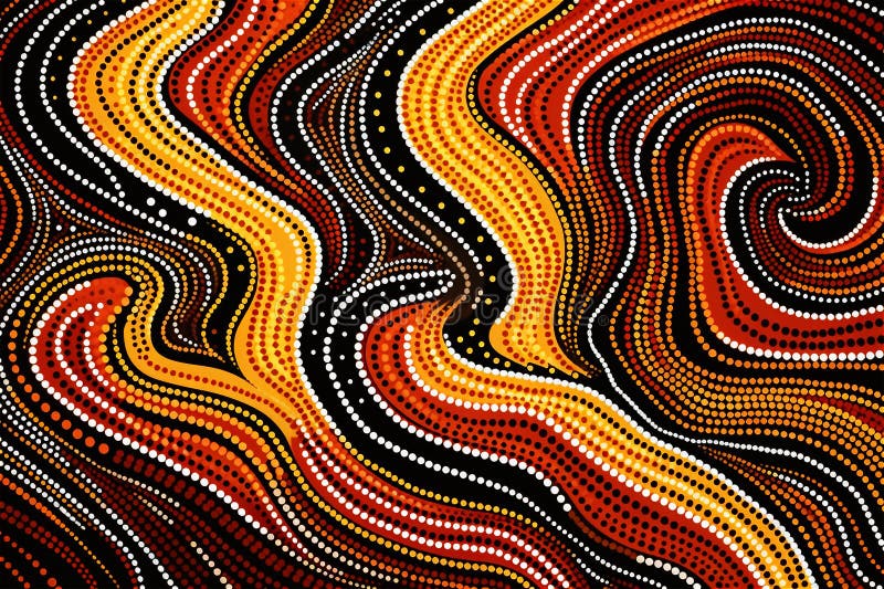 Traditional Australian Aboriginal Pattern Stock Photo - Image of design ...