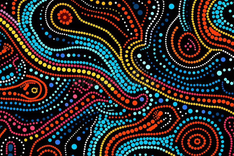 Traditional Australian Aboriginal Pattern Stock Photo - Image of design ...