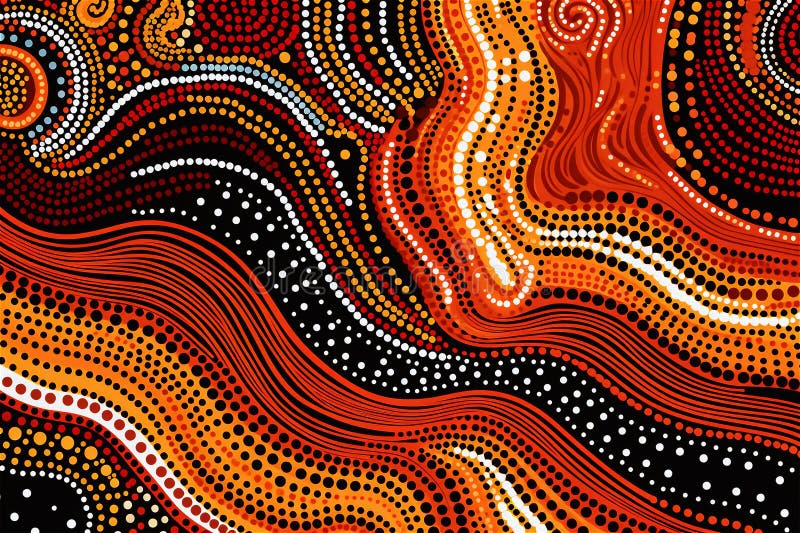 Traditional Australian Aboriginal Pattern Stock Photo - Image of design ...