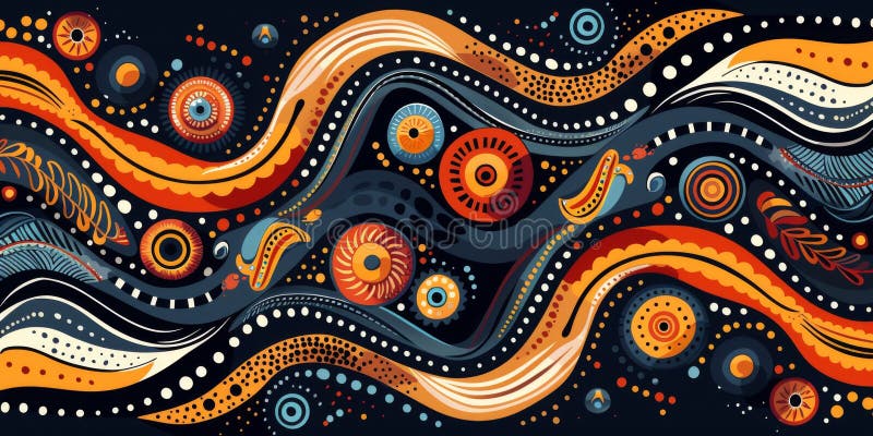 Traditional Australian Aboriginal Pattern Stock Image - Image of ...
