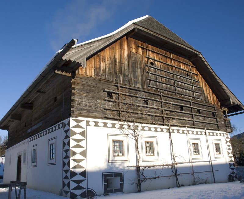 Traditional Austrian Farm House Stock Image - Image of home, building ...