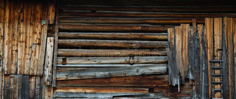 Traditional Austrian Farm Wall Stock Photo - Image of barn, material ...