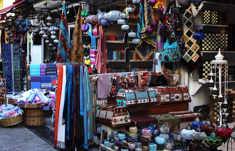 Traditional Authentic Turkish Market Bazar Stock Image - Image of ...