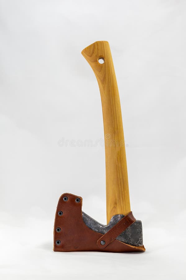Traditional Axe with Wooden Handle on White Background Stock Photo ...