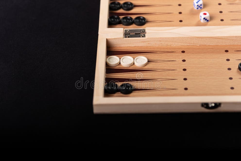 Traditional Backgammon Game. Board with Backgammon Game Pieces Stock ...