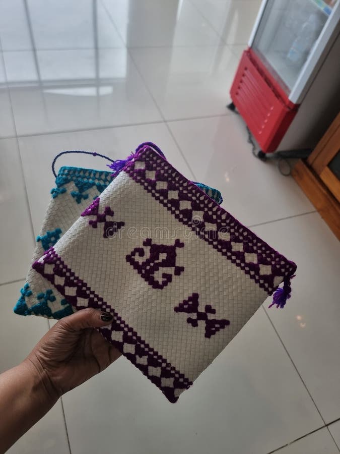 Traditional Bags Made by Hand are Very Unique for Souvenirs Stock Photo ...