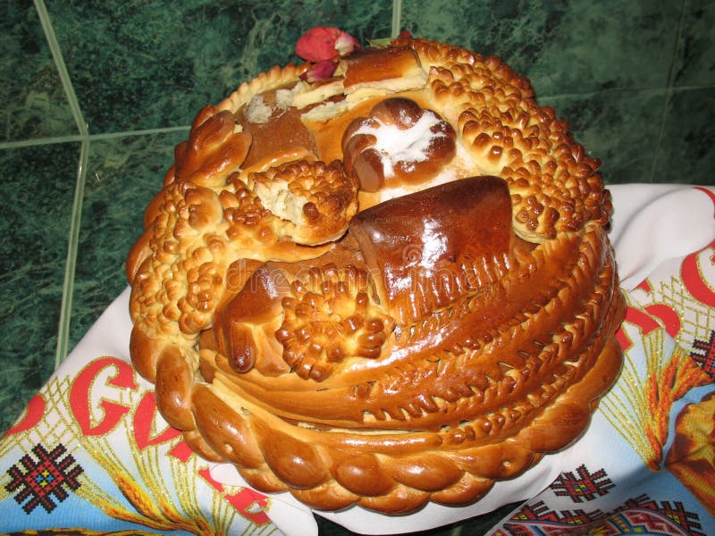 Traditional Baked Loaf, Bread for the Festival Stock Photo - Image of ...