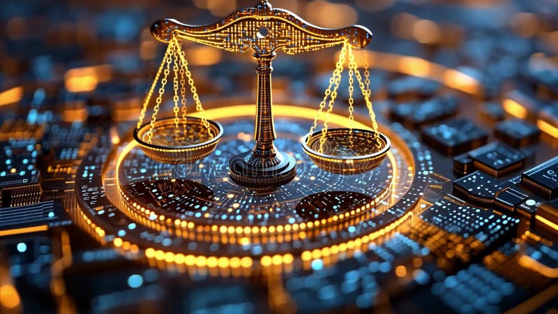 Balancing Justice and Technology in a Digital World Stock Footage ...