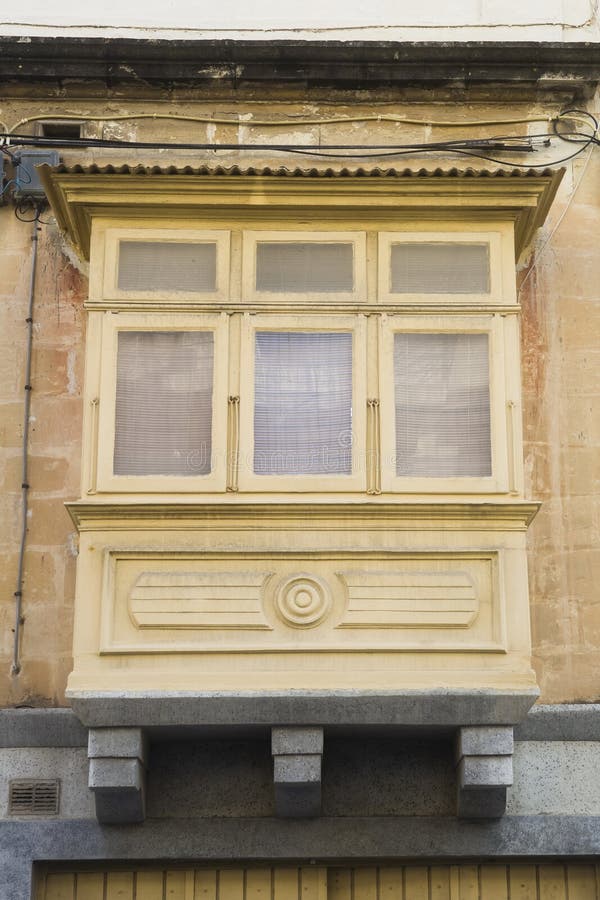 Traditional Balcony Window from Malta Stock Photo - Image of ...