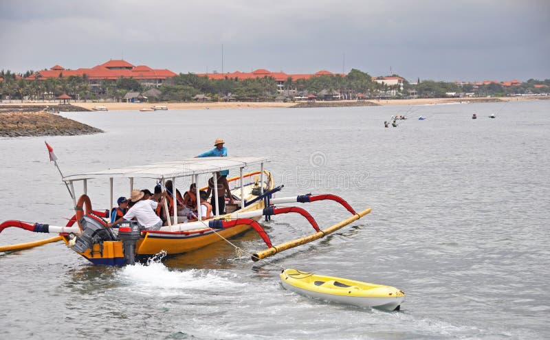 Traditional Bali Outrigger Boat, Indonesia Editorial Stock Image ...