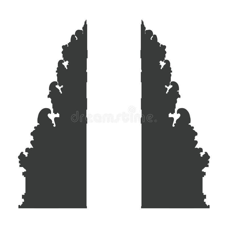 Traditional Balinese Architecture, Temple Gate Stock Vector ...