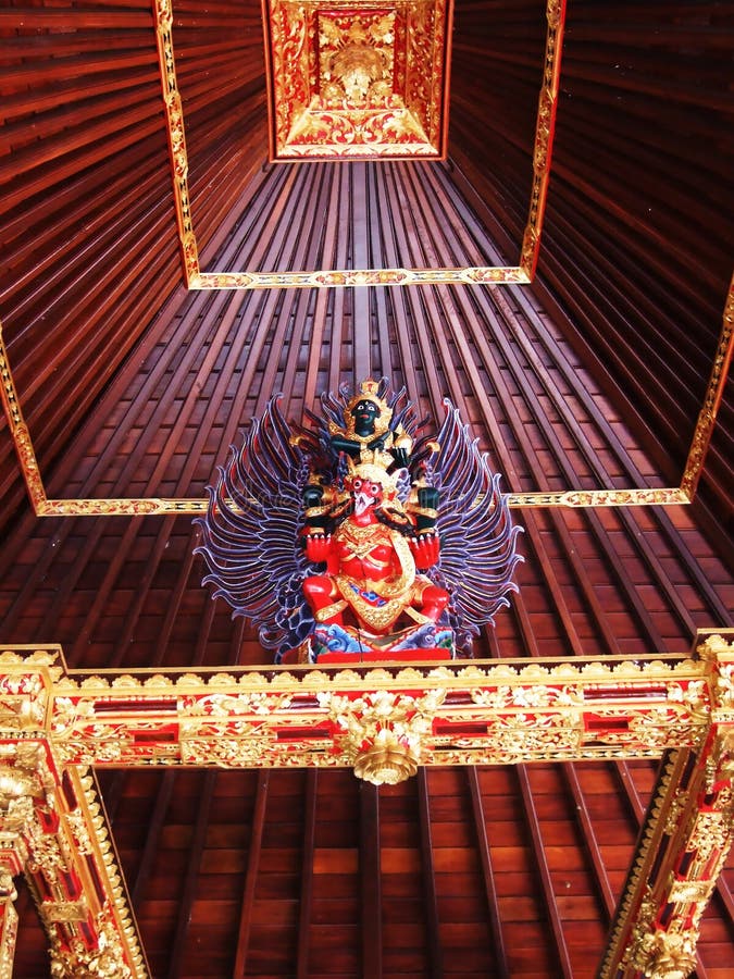 Traditional Balinese Ceiling And Ornament Stock Photo - Image of bird ...