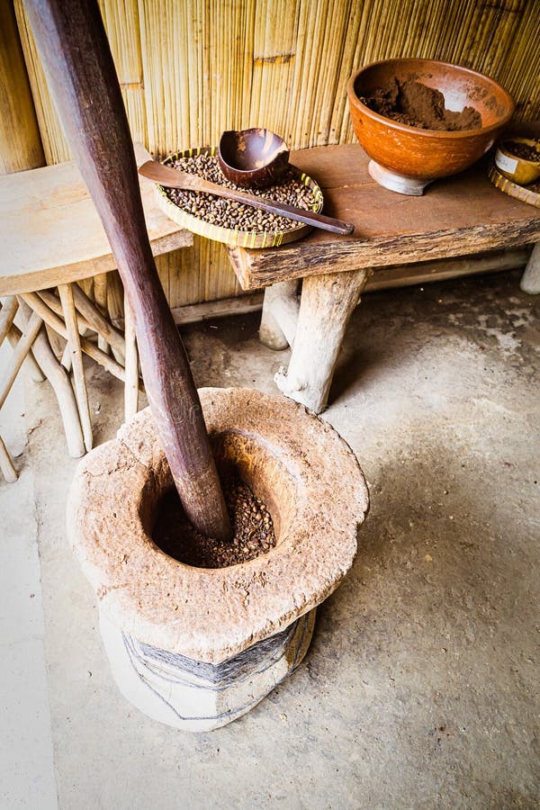 Traditional Balinese Coffee Grinding Stock Photo - Image of bean, roast ...